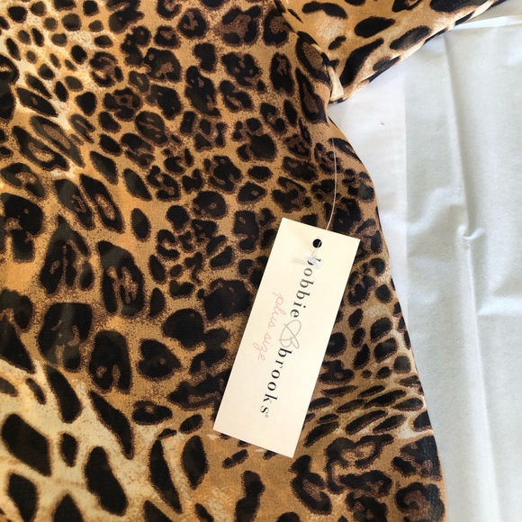 Bobbie Brooks | Tops | Bobbie Brooks Pluse Size Leopard Print Top Sheer ...